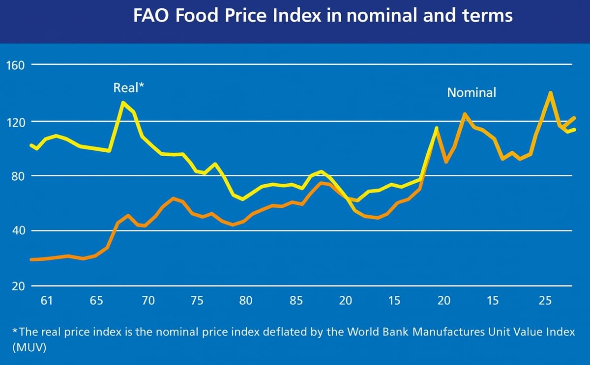 El índice de precios de los alimentos de la FAO disminuye en septiembre, en particular a causa ...