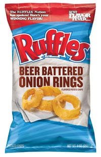 Beer-Battered Onion Ring Flavored Potato Chips introduced by Ruffles ...